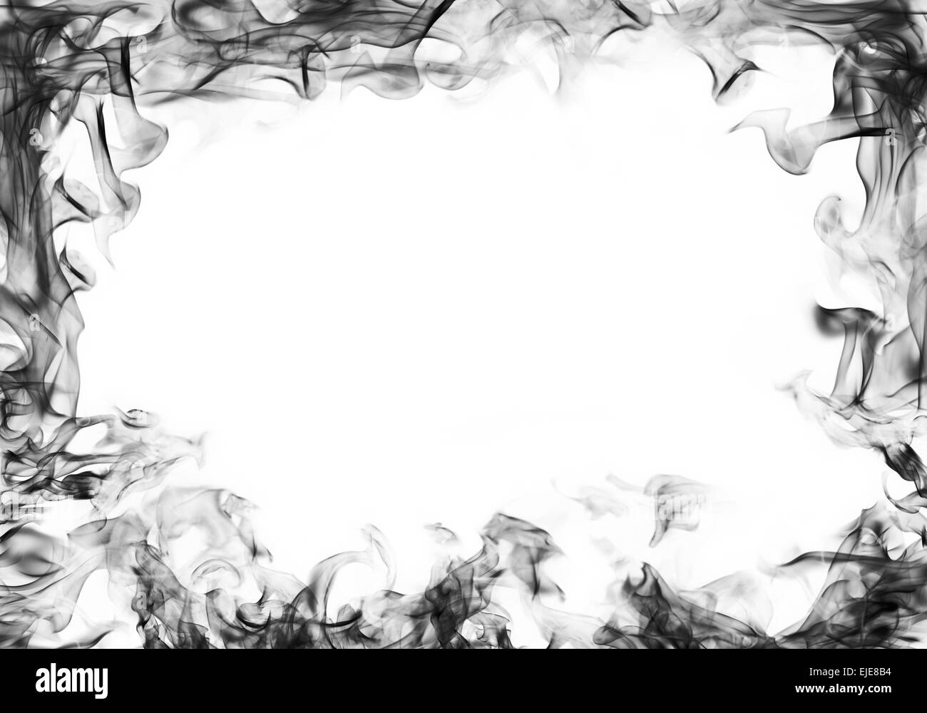 smoke frame on white background Stock Photo - Alamy