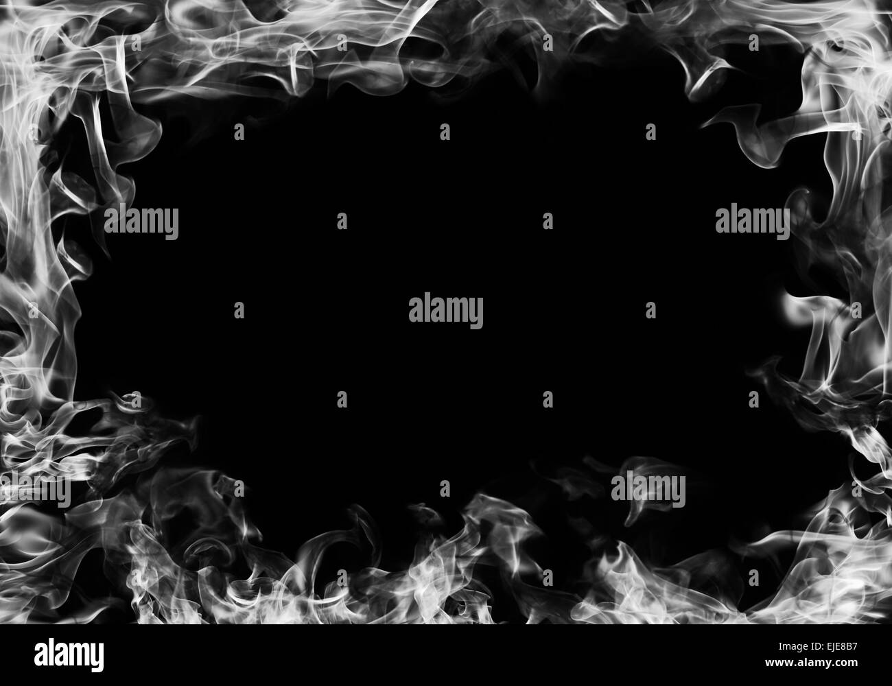 smoke frame on black background Stock Photo - Alamy