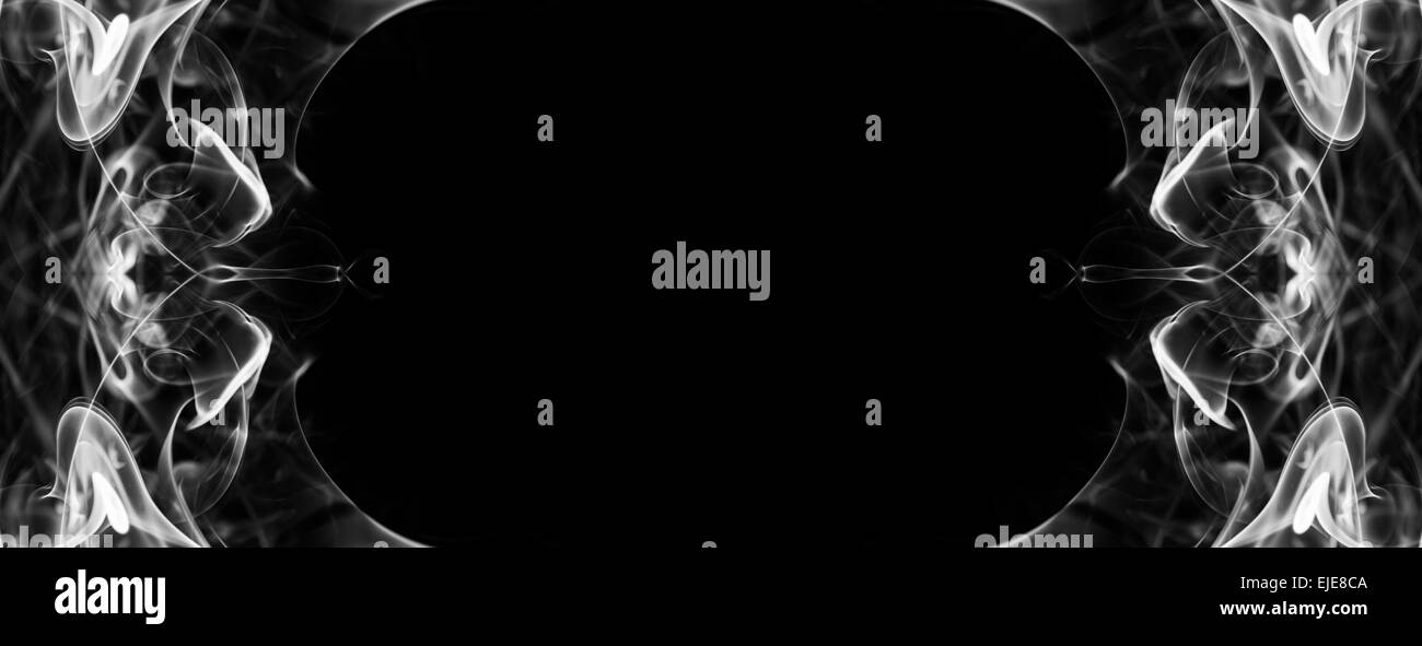 smoke frame on black background Stock Photo - Alamy