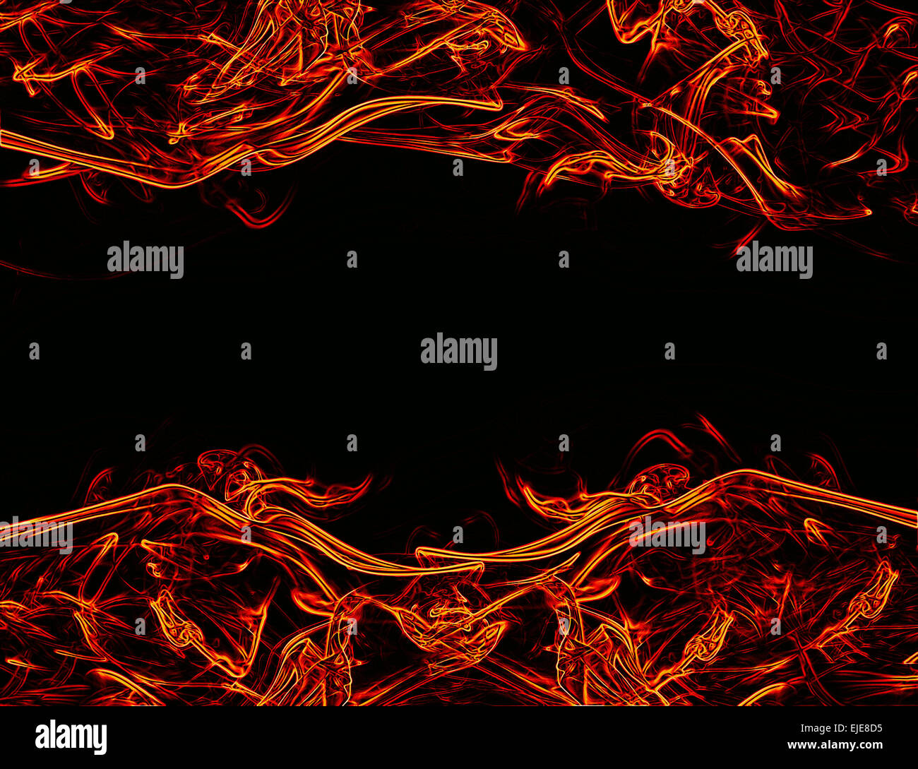 abstract fire frame on black background Stock Photo - Alamy
