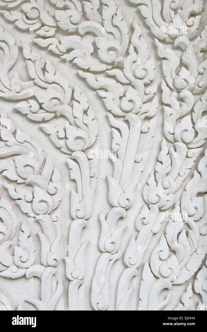Traditional Thai Carved Background Stock Photo - Alamy