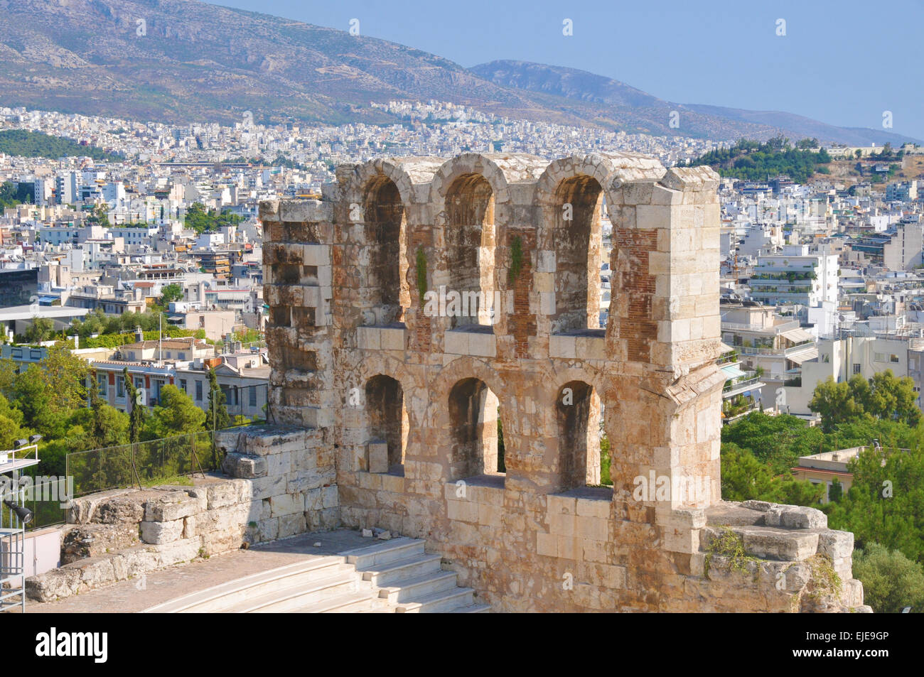 Ancient building of remains on the Acropolis of Athens, Greece ...