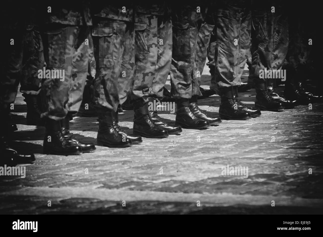 Soldiers in a row Stock Photo - Alamy