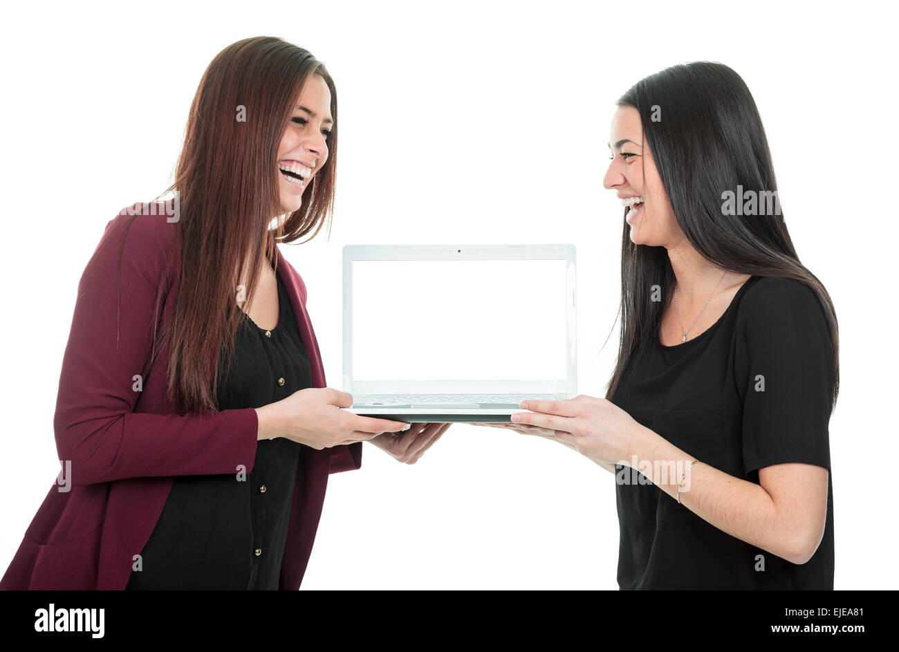Two students work computer Stock Photo - Alamy