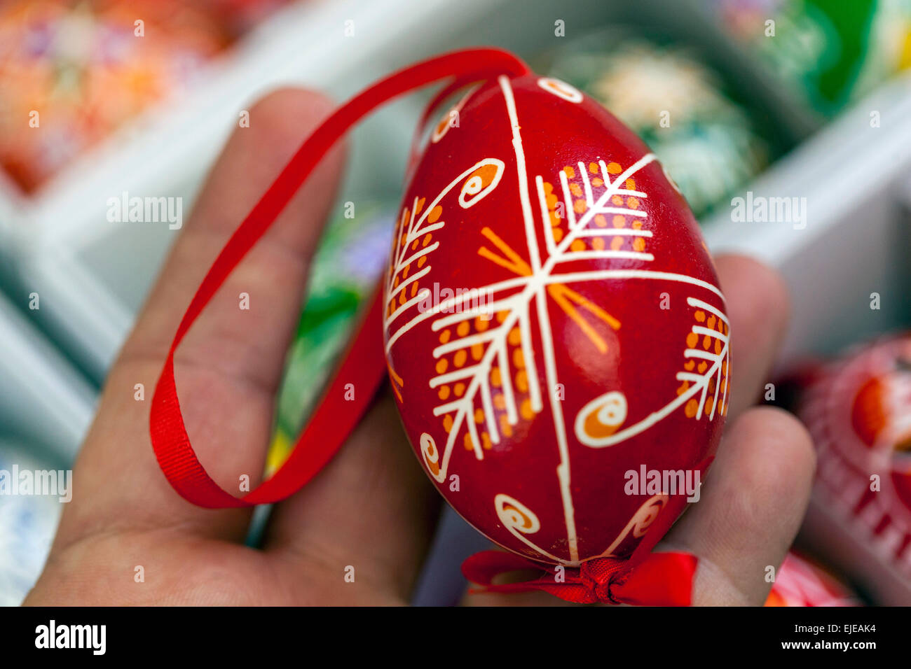 Prague easter eggs czech souvenirs market hi-res stock photography and ...