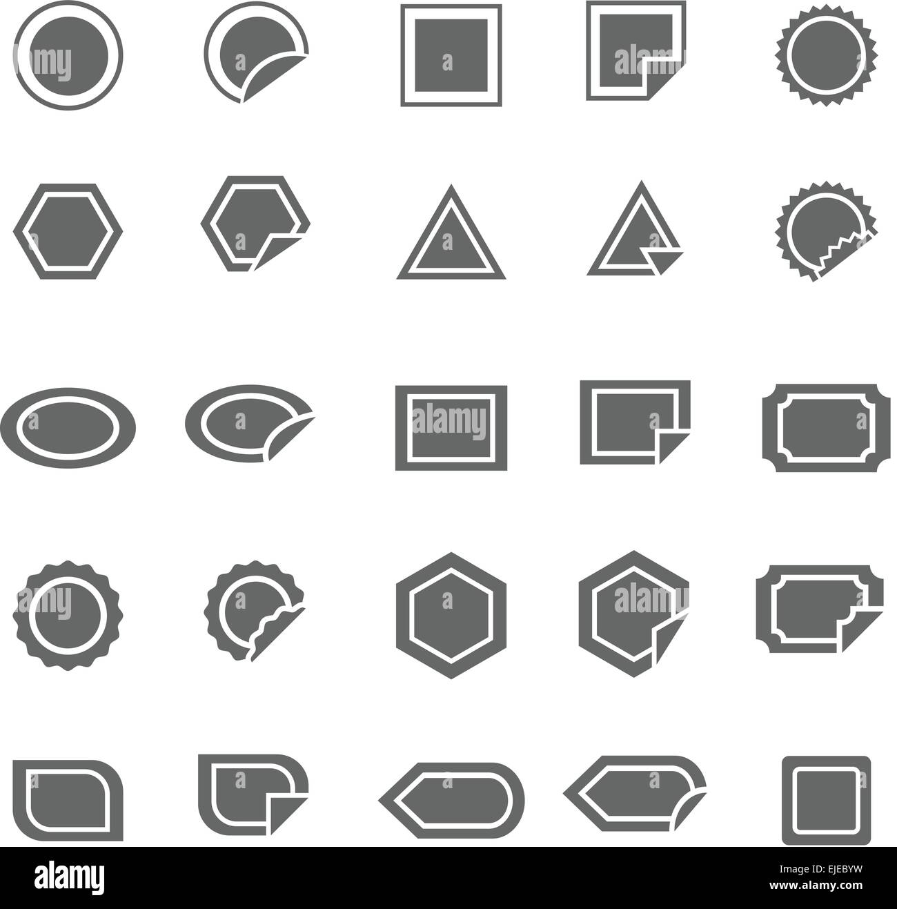 Label icons on white background, stock vector Stock Vector Image & Art ...