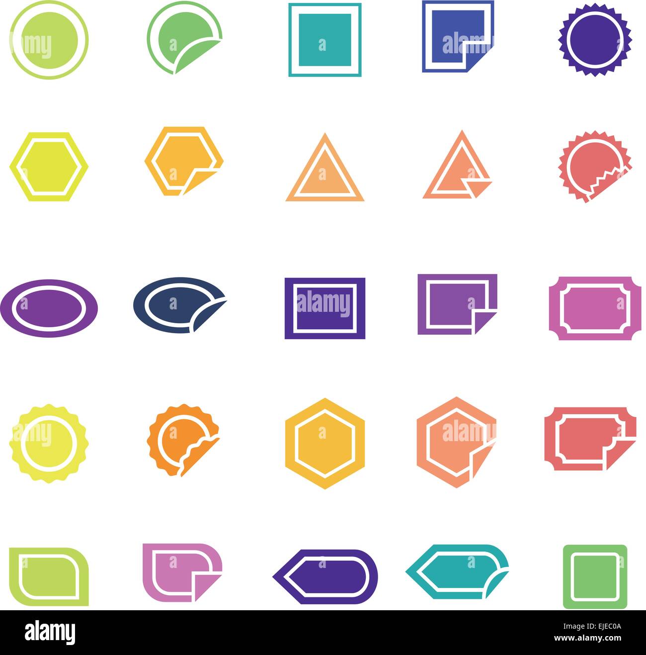 Label color icons on white background, stock vector Stock Vector Image ...