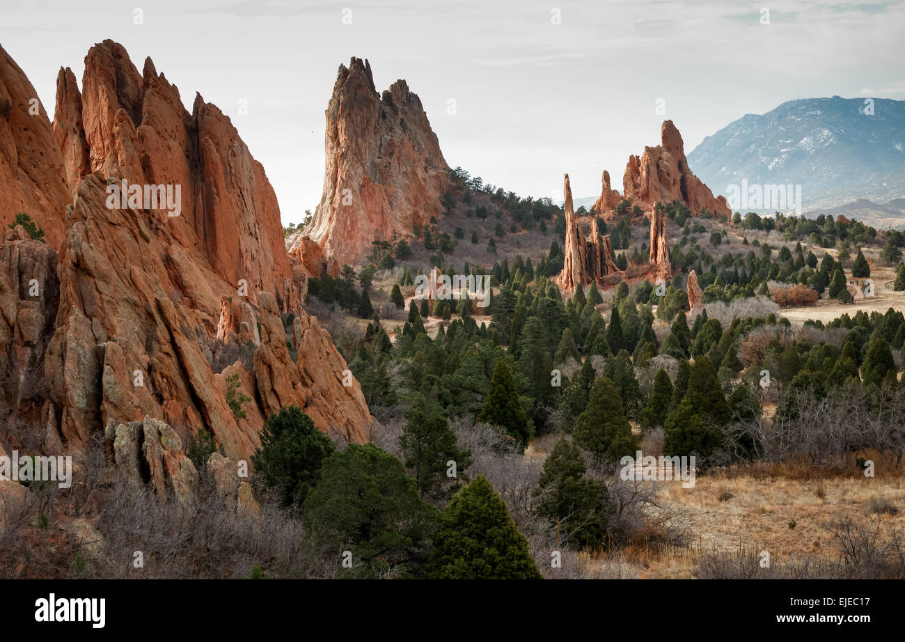 Rock formations in Garden of the Gods. This is a city park in Colorado ...