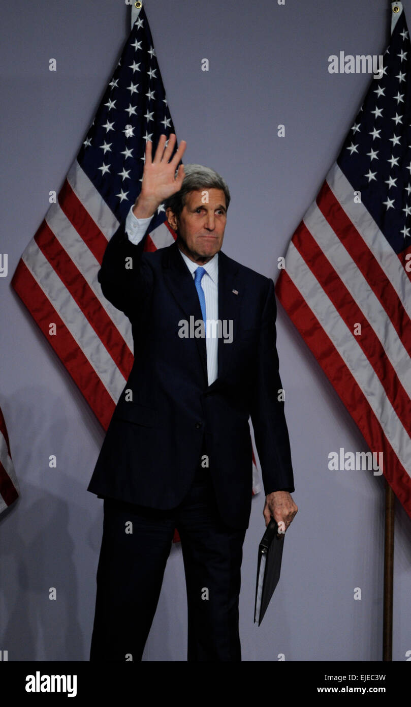 Washington, DC, USA. 24th Mar, 2015. U.S. Secretary of State John Kerry ...