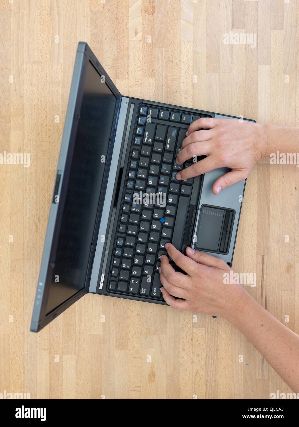 A close up shot of a open laptop Stock Photo - Alamy