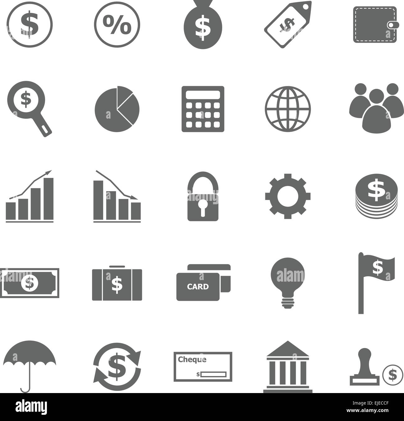 Finance icons on white background, stock vector Stock Vector Image ...