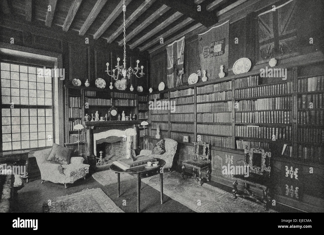 Cecil Rhodes Library at Groote Schuur, circa 1898 Stock Photo - Alamy