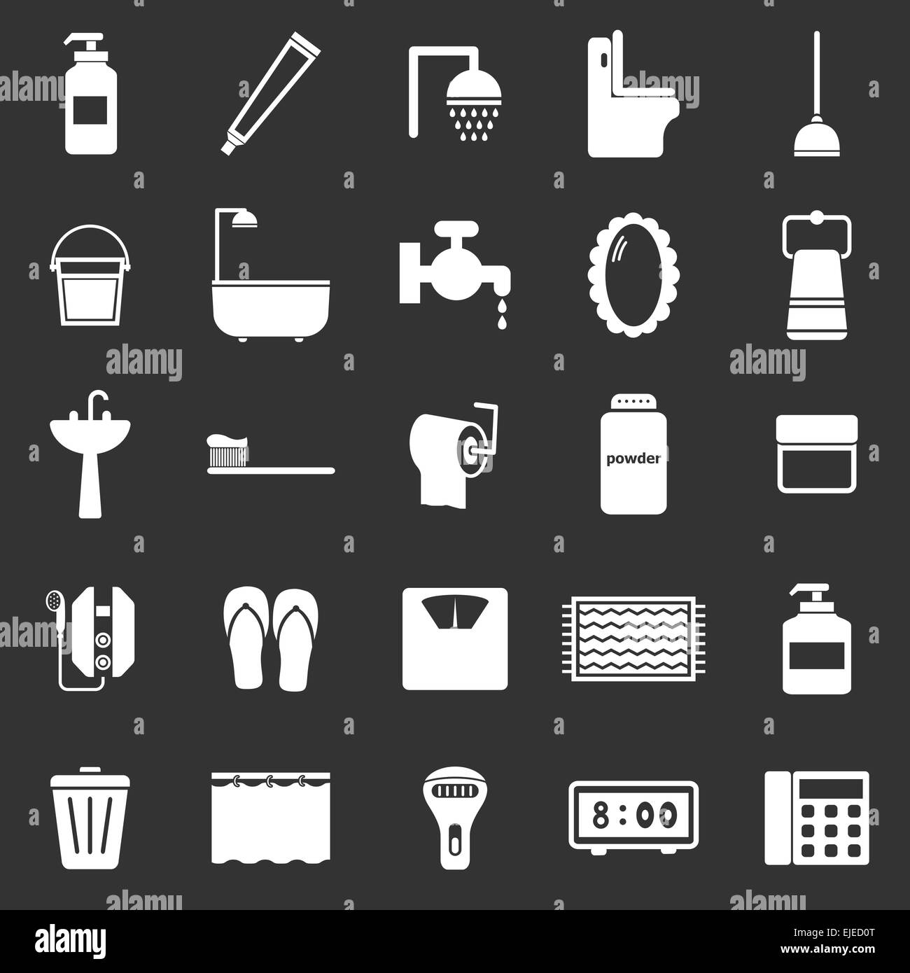 Home spa icons Black and White Stock Photos & Images - Alamy