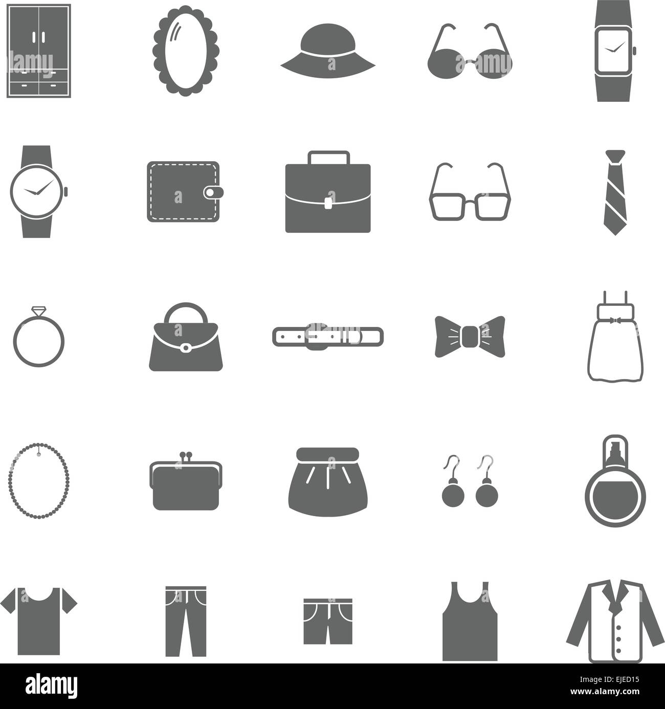 Dressing icons on white background, stock vector Stock Vector Image ...