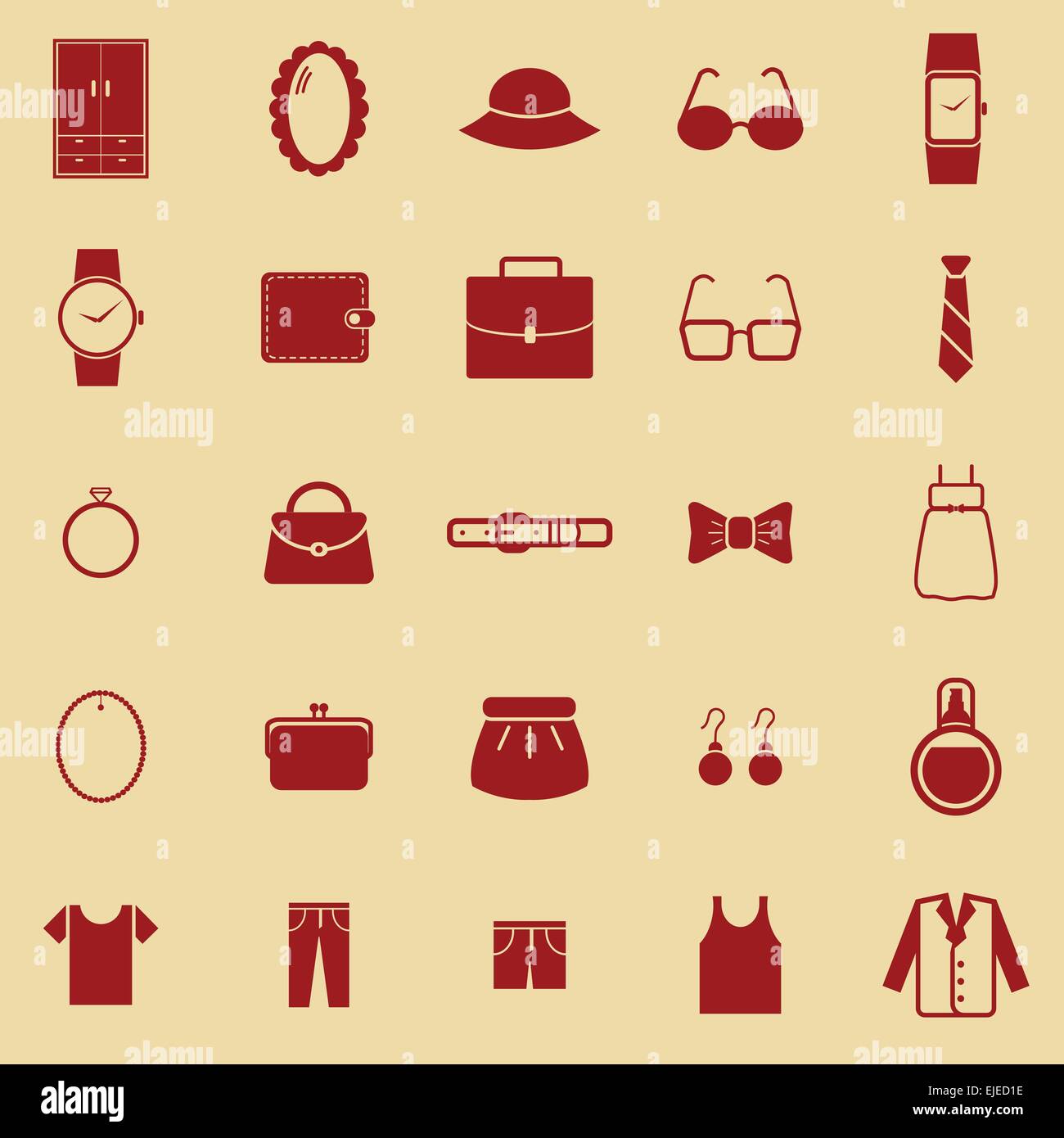 Dressing color icons on brown background, stock vector Stock Vector ...