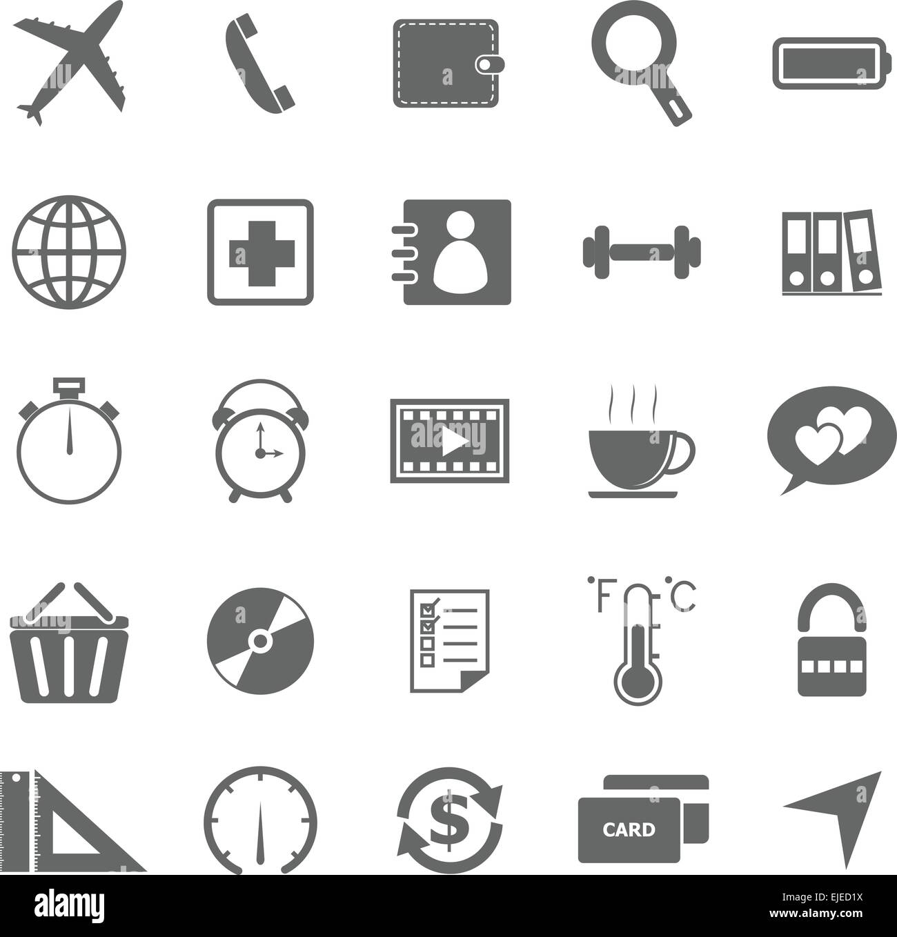 Application icons on white background. Set 2, stock vector Stock Vector ...