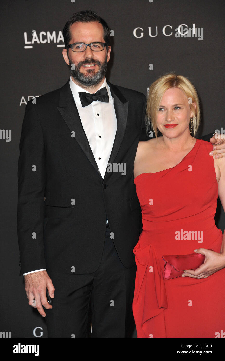 LOS ANGELES, CA - NOVEMBER 1, 2014: Actress Patricia Arquette & artist ...