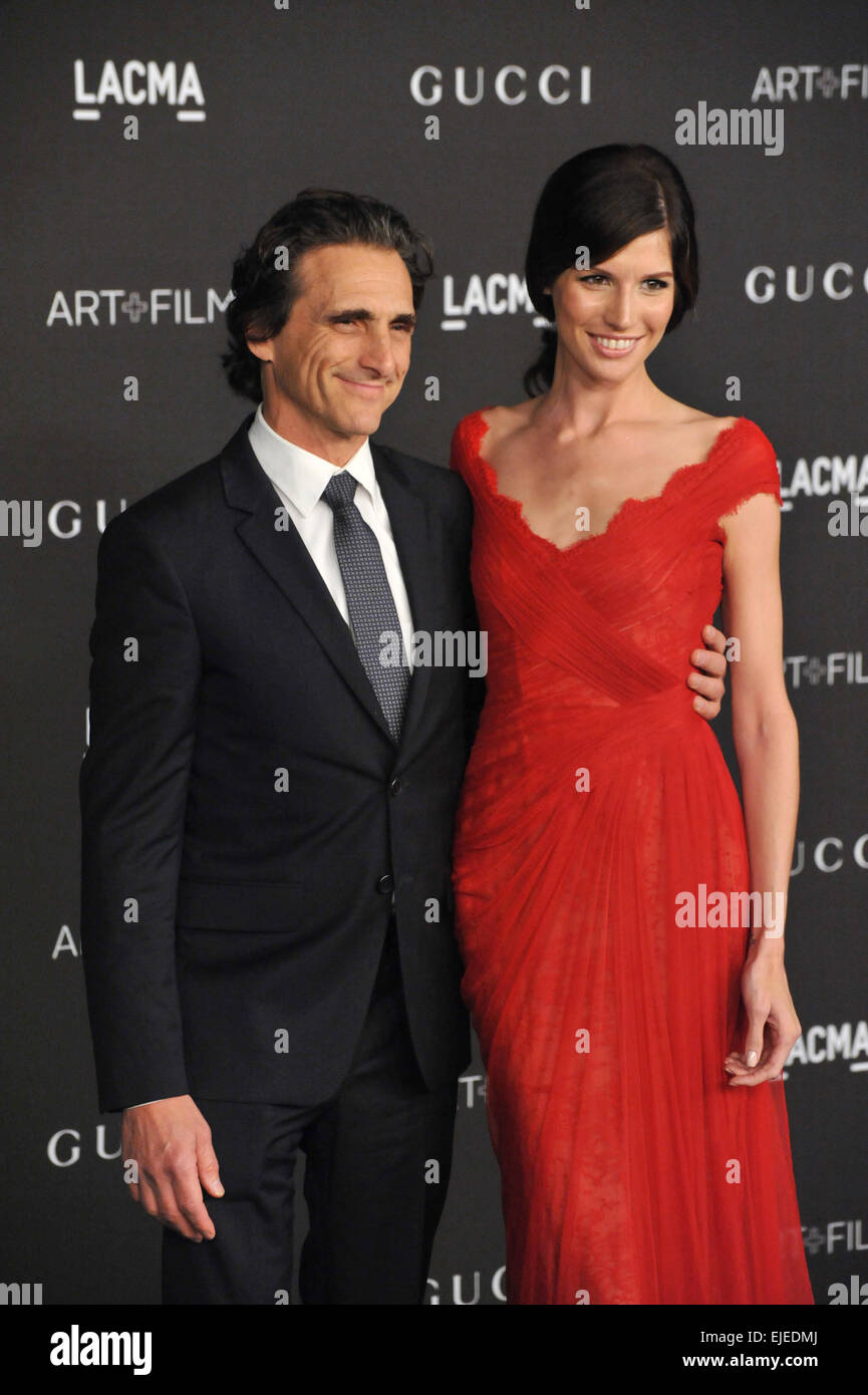 LOS ANGELES, CA - NOVEMBER 1, 2014: Producer Lawrence Bender & guest at ...