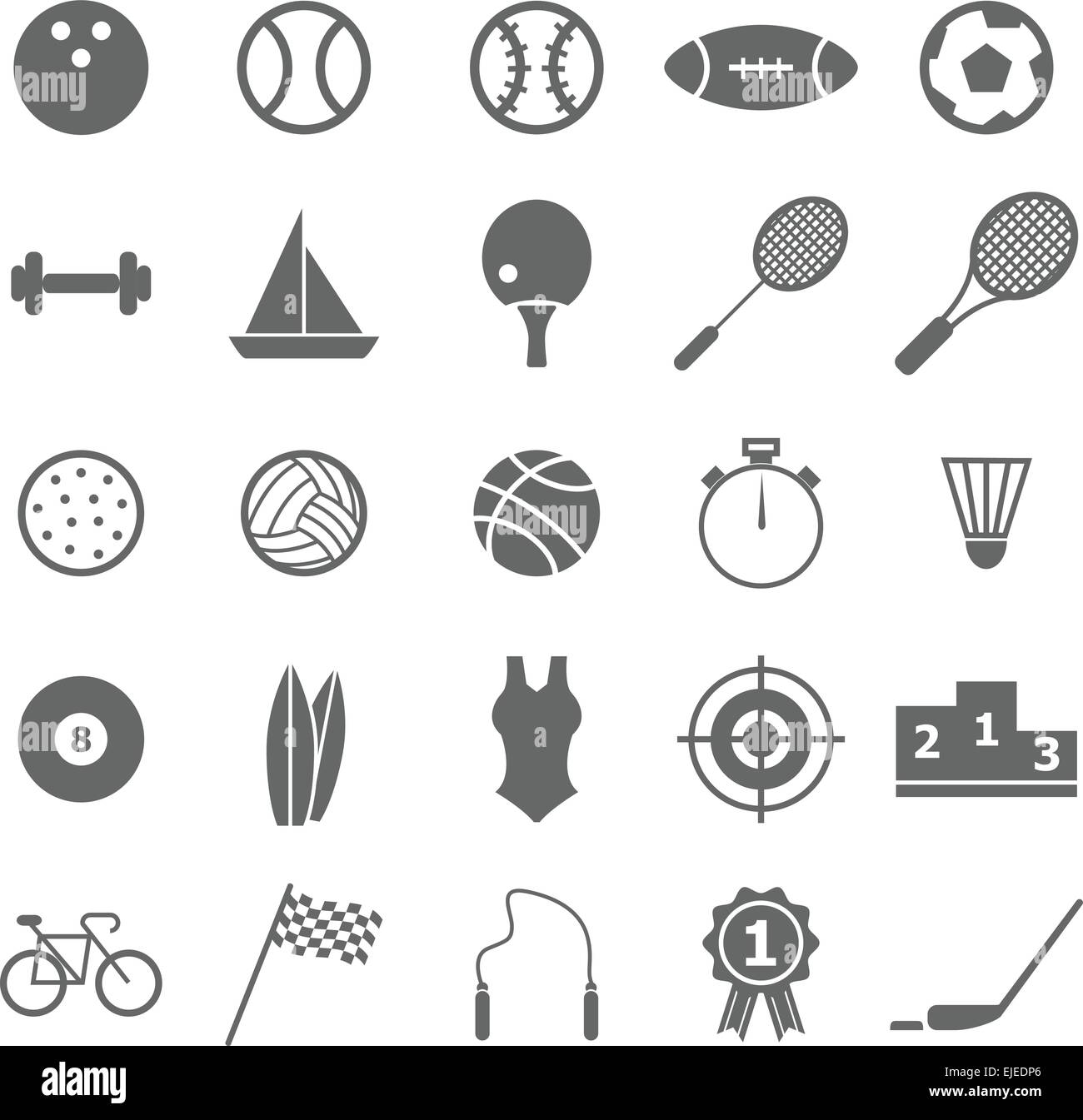 Sport icons on white background, stock vector Stock Vector Image & Art ...