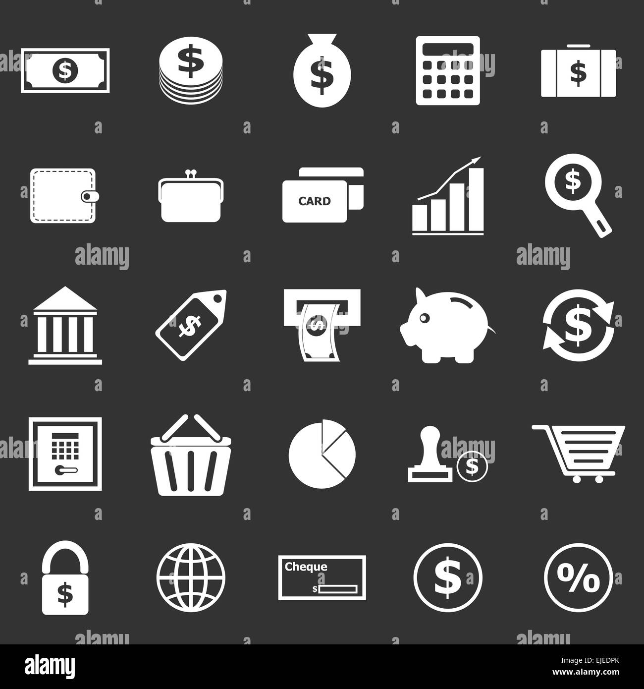 Vector black money icons hi-res stock photography and images - Alamy