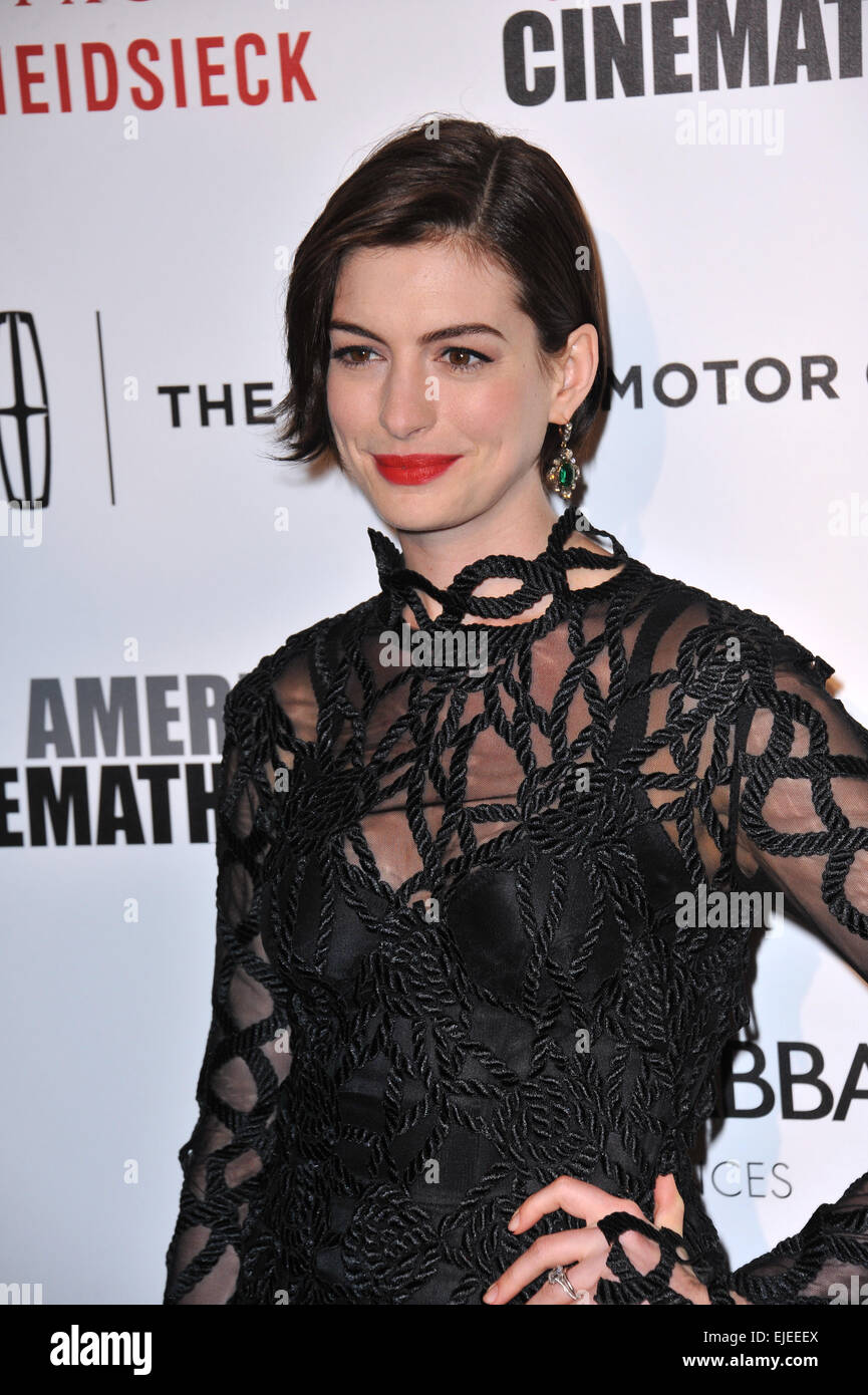 LOS ANGELES, CA - OCTOBER 21, 2014: Anne Hathaway at the 28th Annual ...