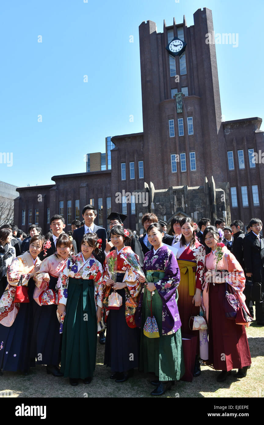 Tokyo, Japan. 25th Mar, 2015. About 3,000 students graduating from the ...