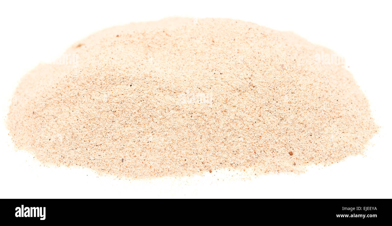 pile of sand isolated on white background Stock Photo - Alamy