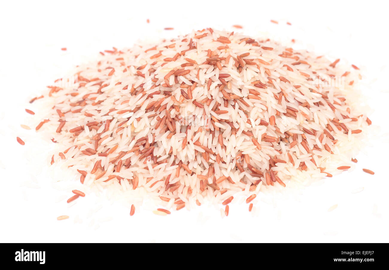 brown rice isolated on white background Stock Photo - Alamy