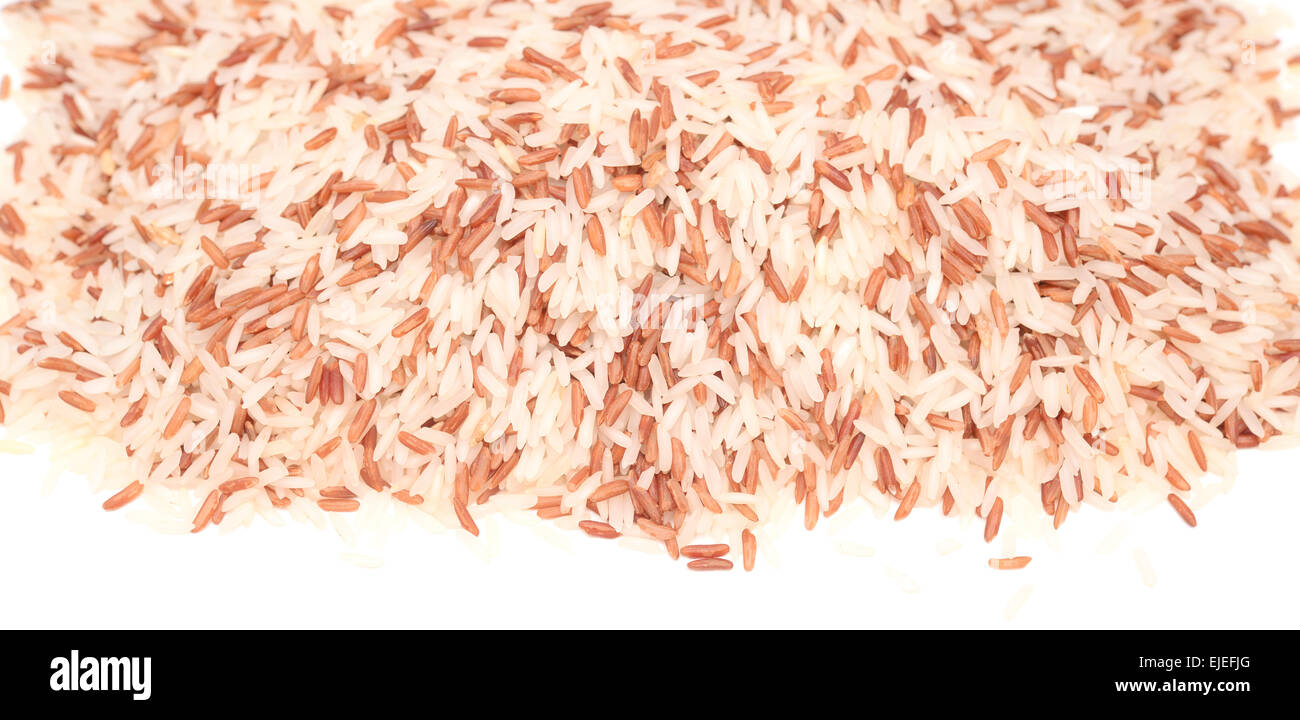 brown rice isolated on white background Stock Photo - Alamy