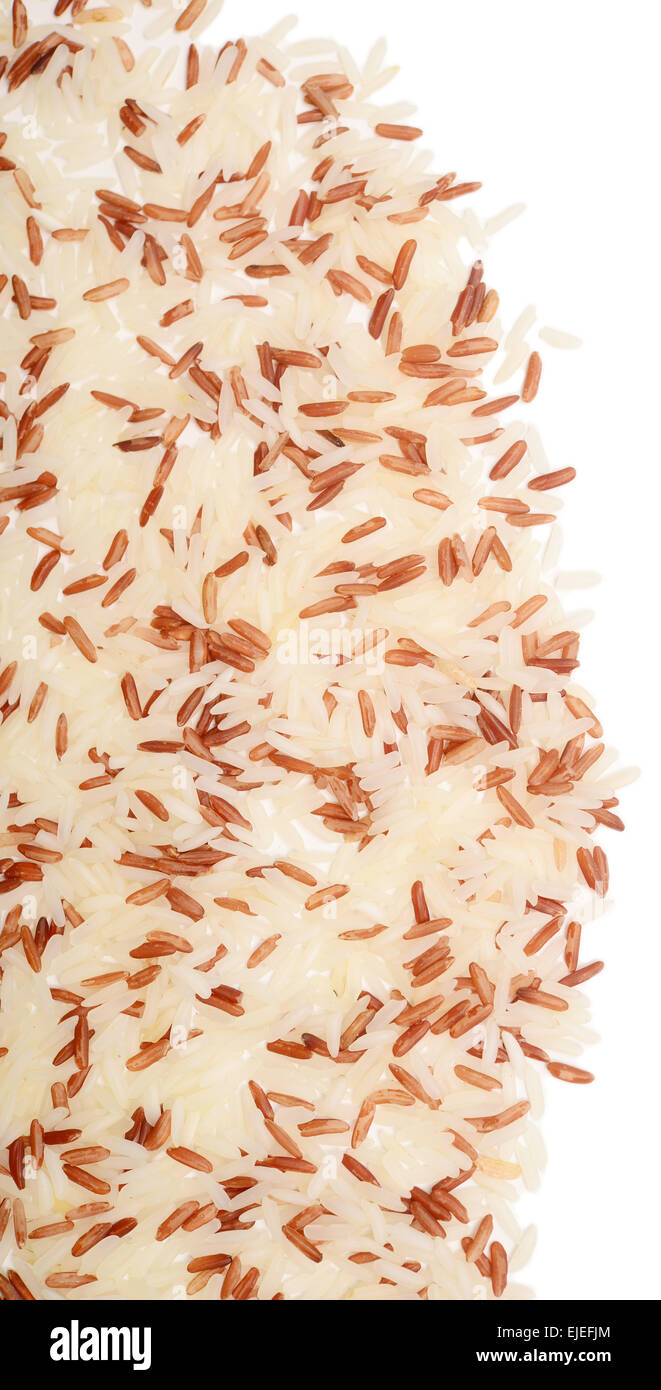 brown rice isolated on white background Stock Photo - Alamy