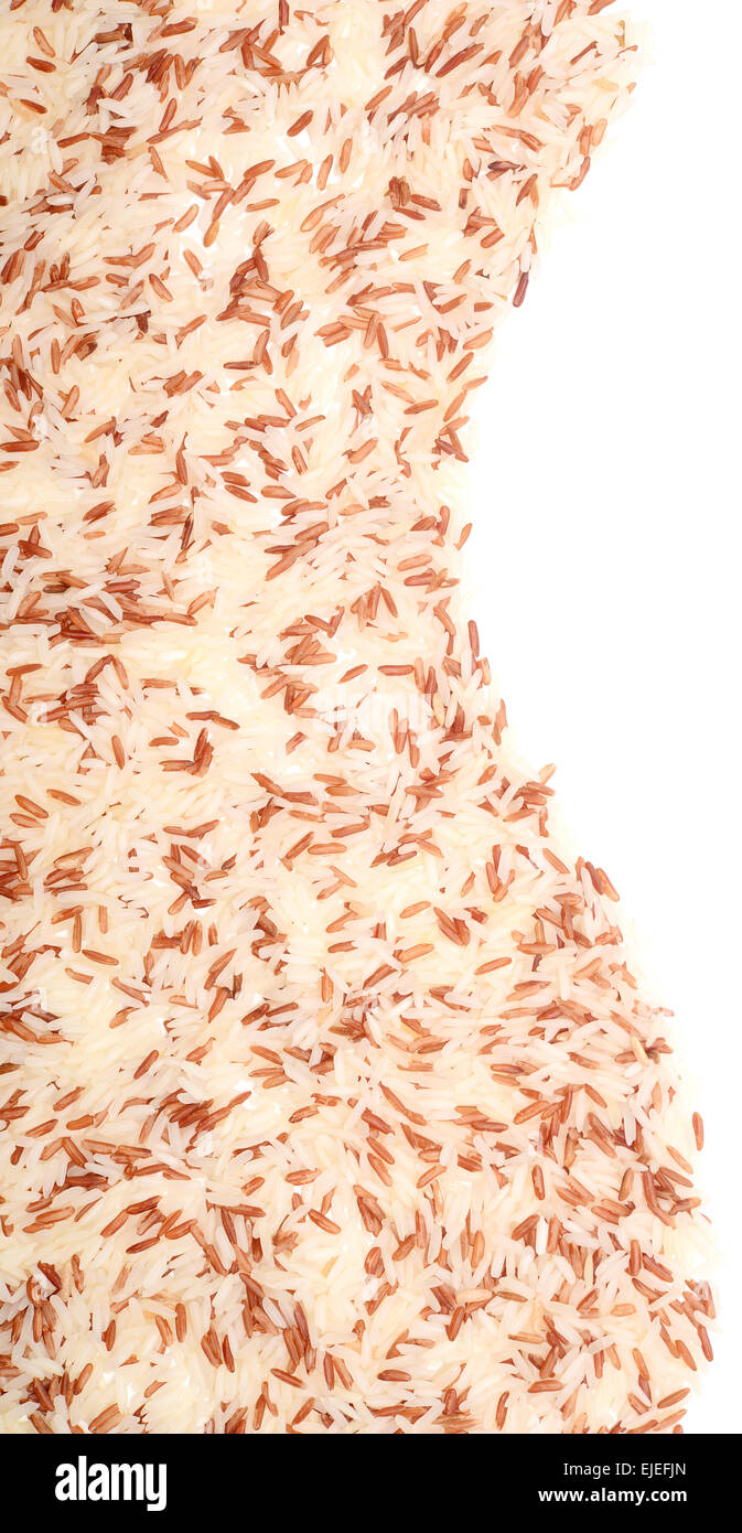 brown rice isolated on white background Stock Photo - Alamy