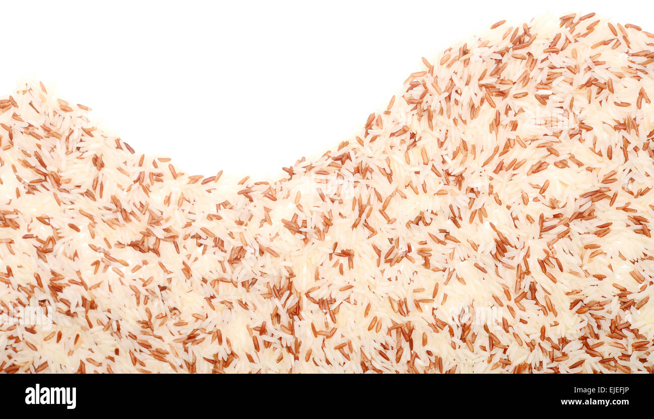 brown rice isolated on white background Stock Photo - Alamy