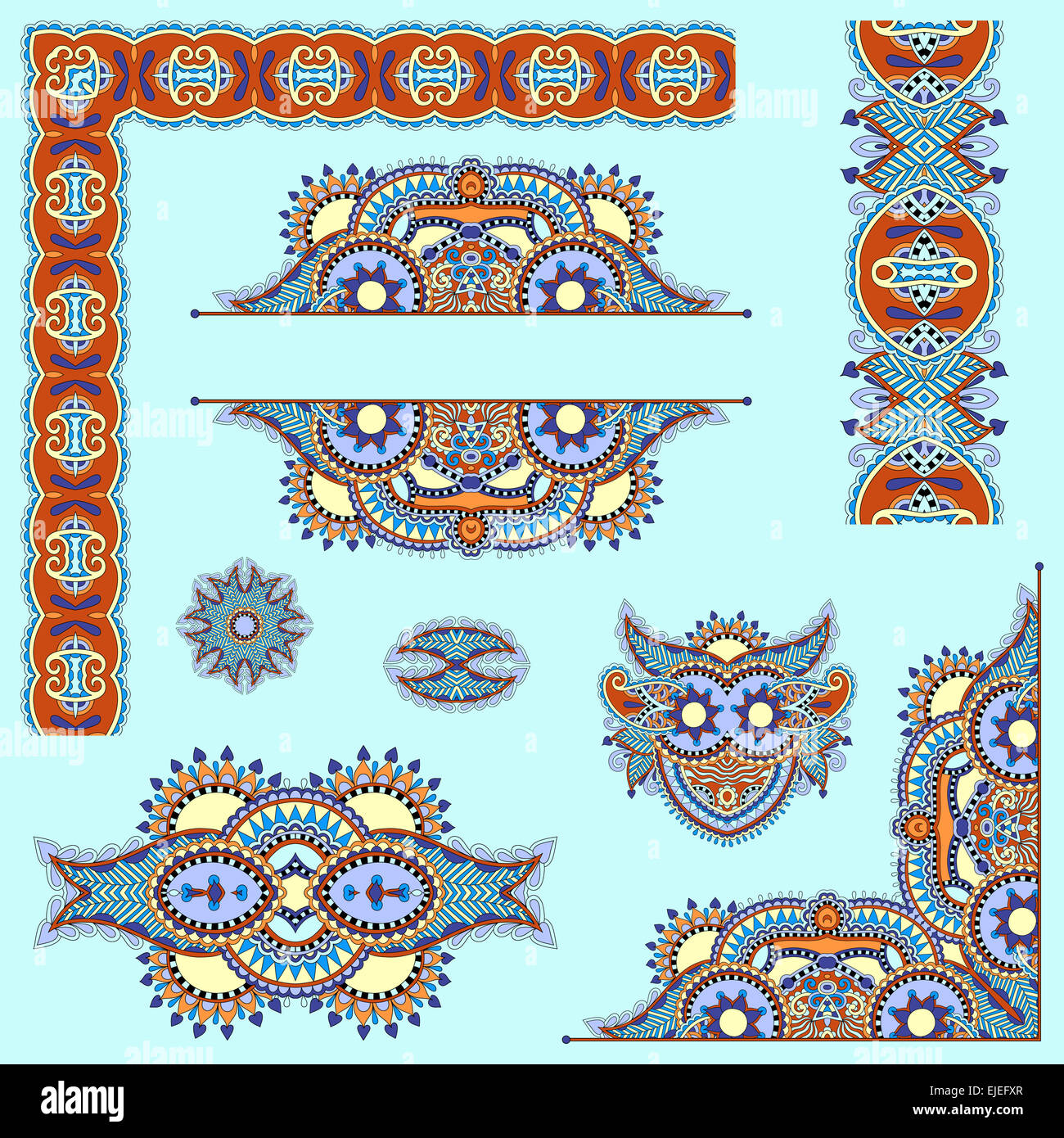 Indian corner border pattern hi-res stock photography and images - Alamy