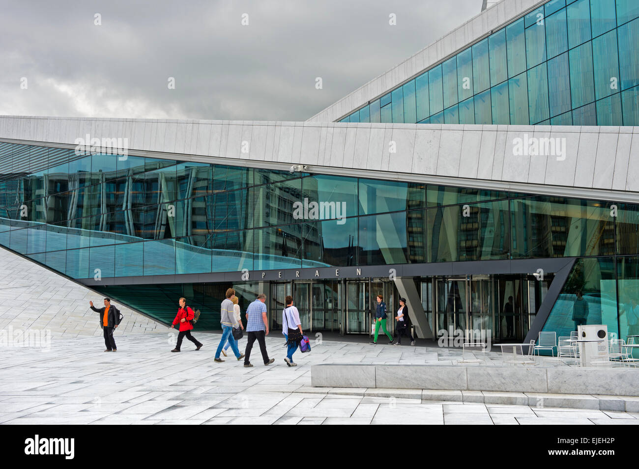 Main entrance to the new Oslo Opera House, Oslo, Norway Stock Photo - Alamy