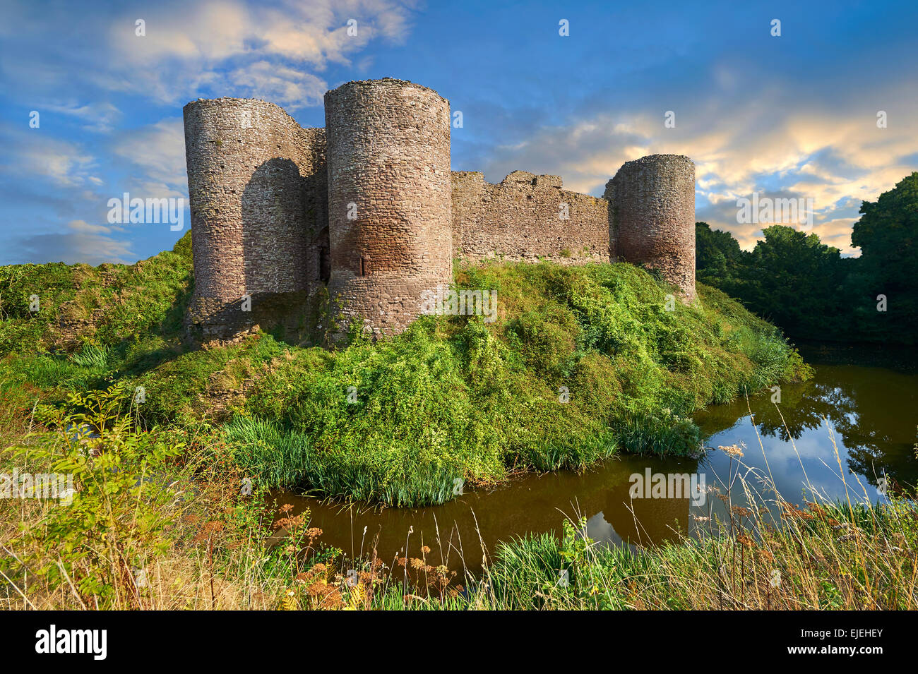 The medieval Llantilio Castle, circa 1185-87, better known as the White ...
