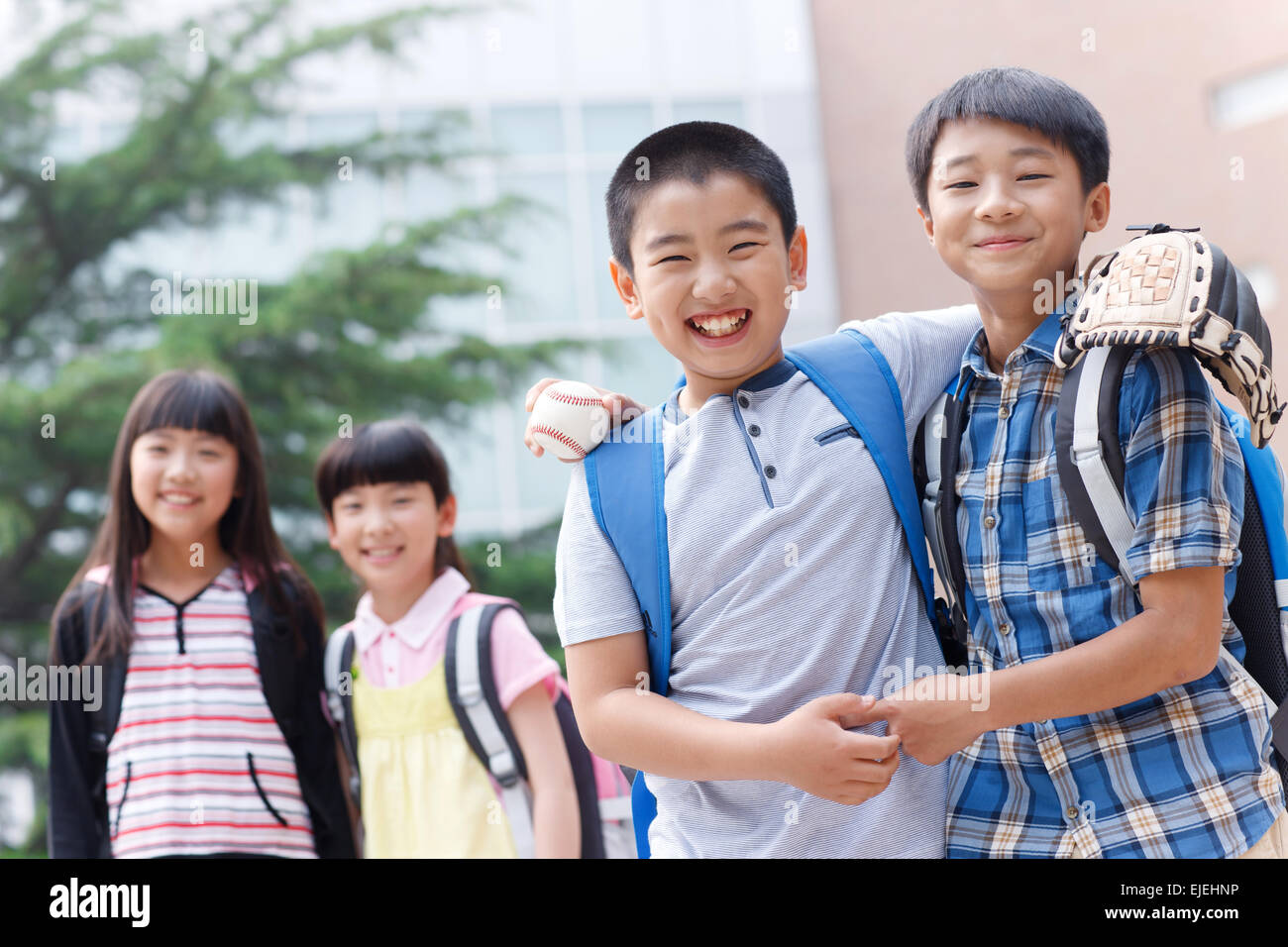 Elementary school students Stock Photo - Alamy