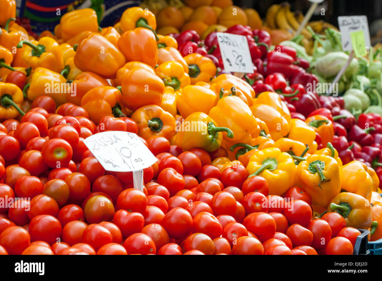 Vegetables stall, tomato, tomatoes, peppers Stock Photo - Alamy