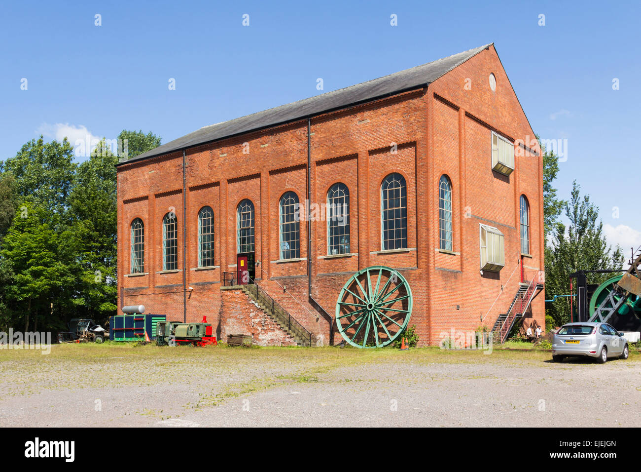 The engine house for the pithead winding gear at Astley Green Colliery ...