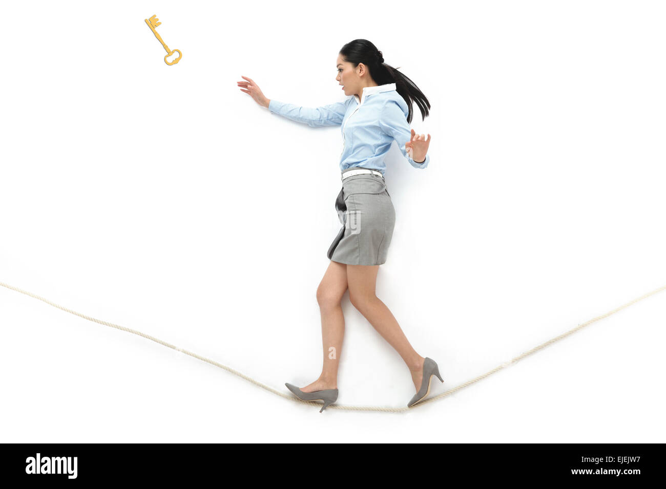 Walking down wire Cut Out Stock Images & Pictures - Alamy