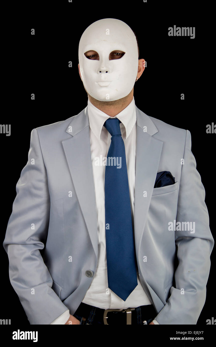 Man wearing anonymous mask hi-res stock photography and images - Alamy