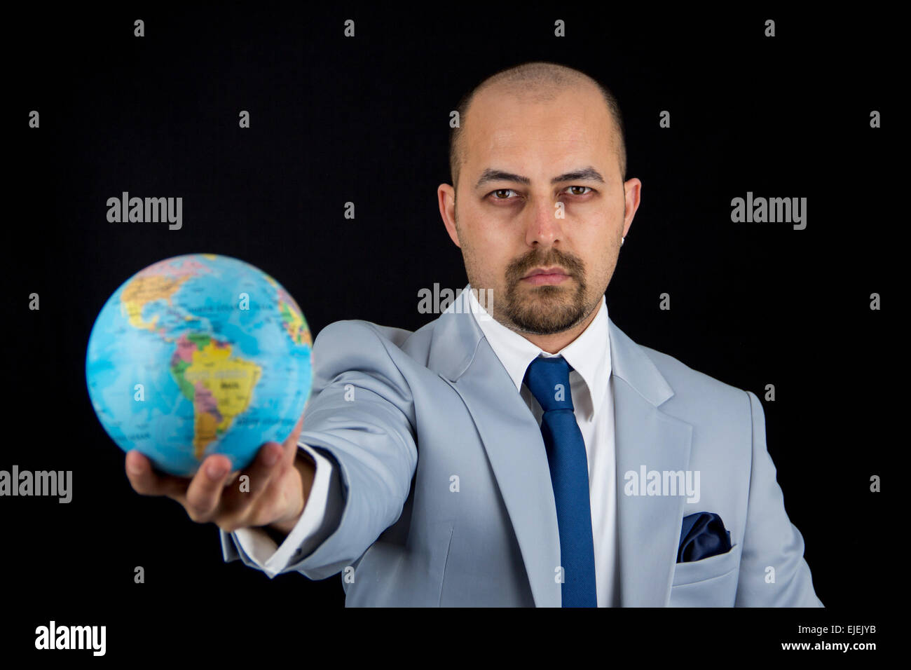 man holding world in his hand, save the planet Stock Photo - Alamy