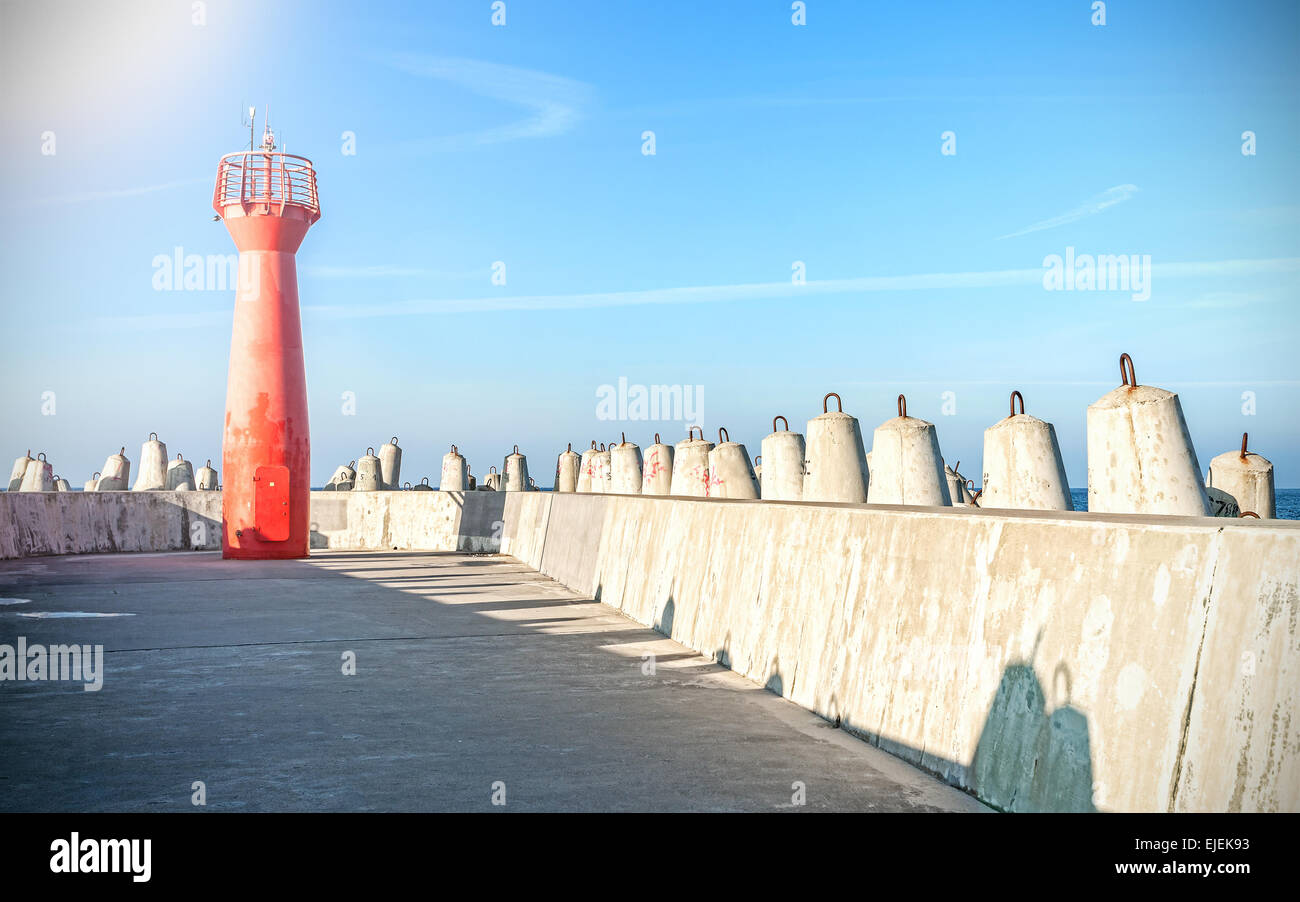 Break water lighthouse hi-res stock photography and images - Alamy