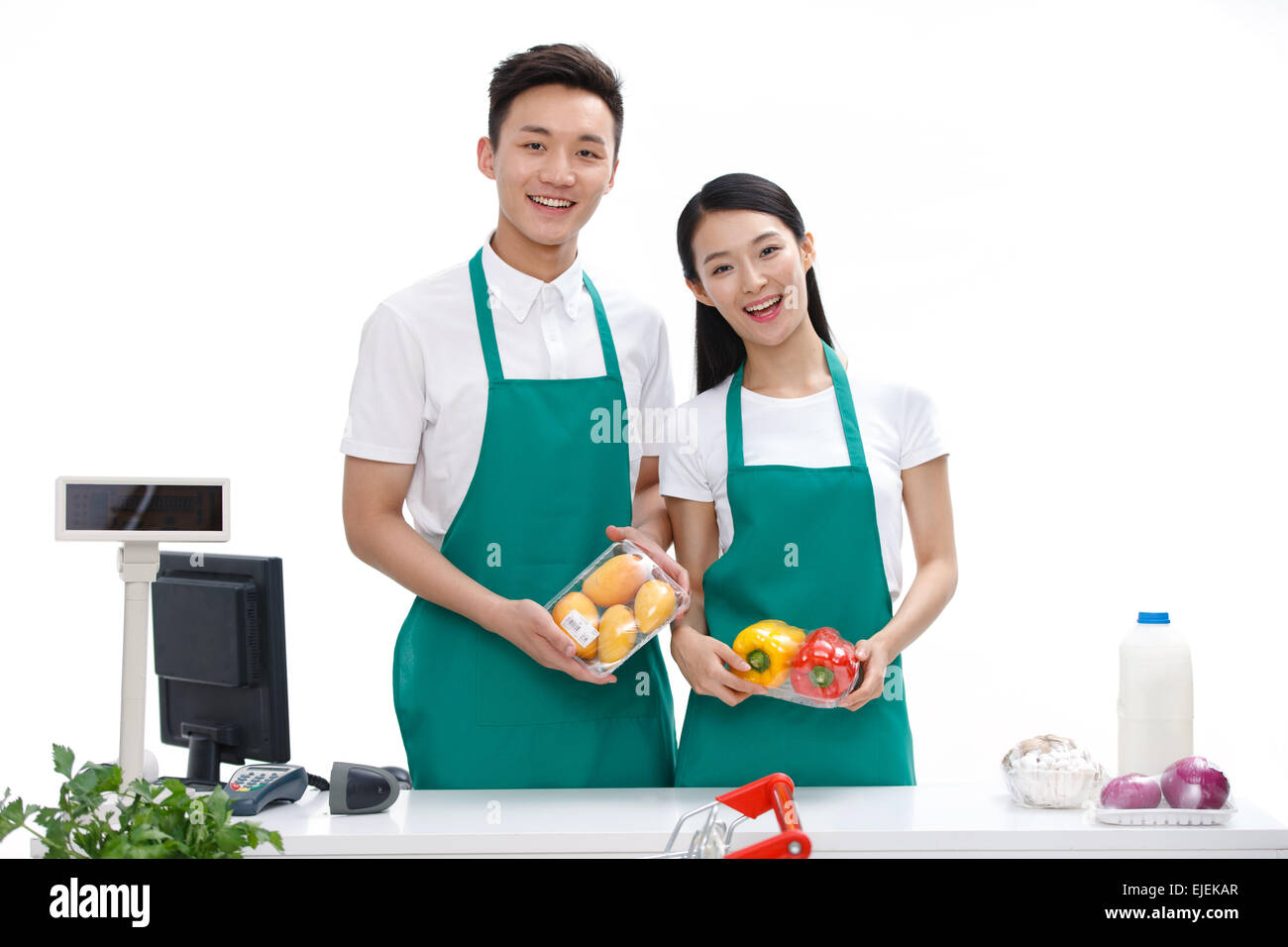 Vegetable cashier hi-res stock photography and images - Alamy