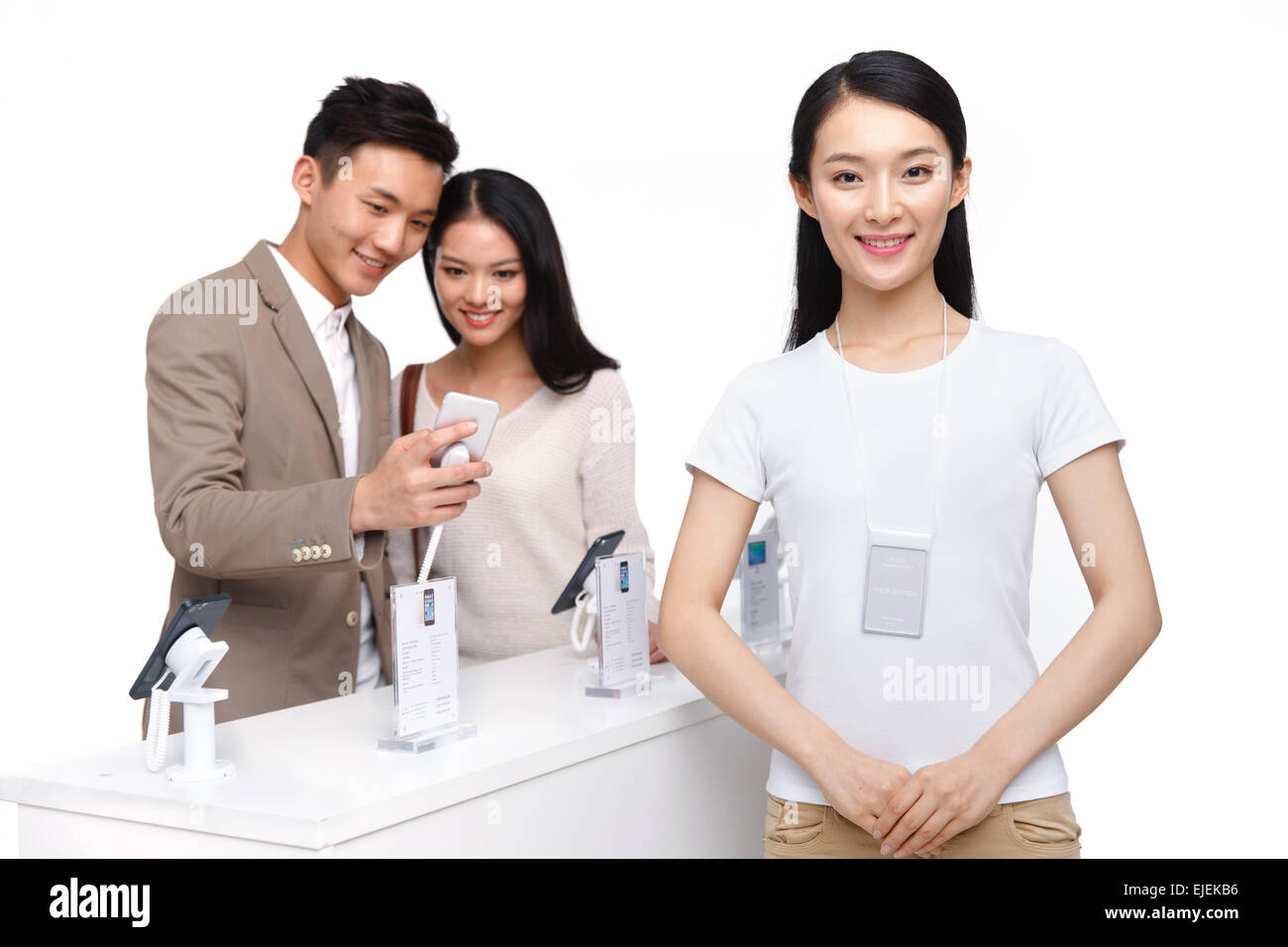 Indian couple at shopping counter hi-res stock photography and images ...