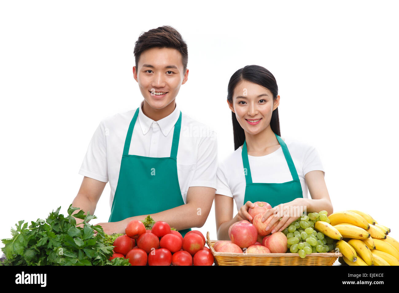 Asian supermarket staff hi-res stock photography and images - Alamy