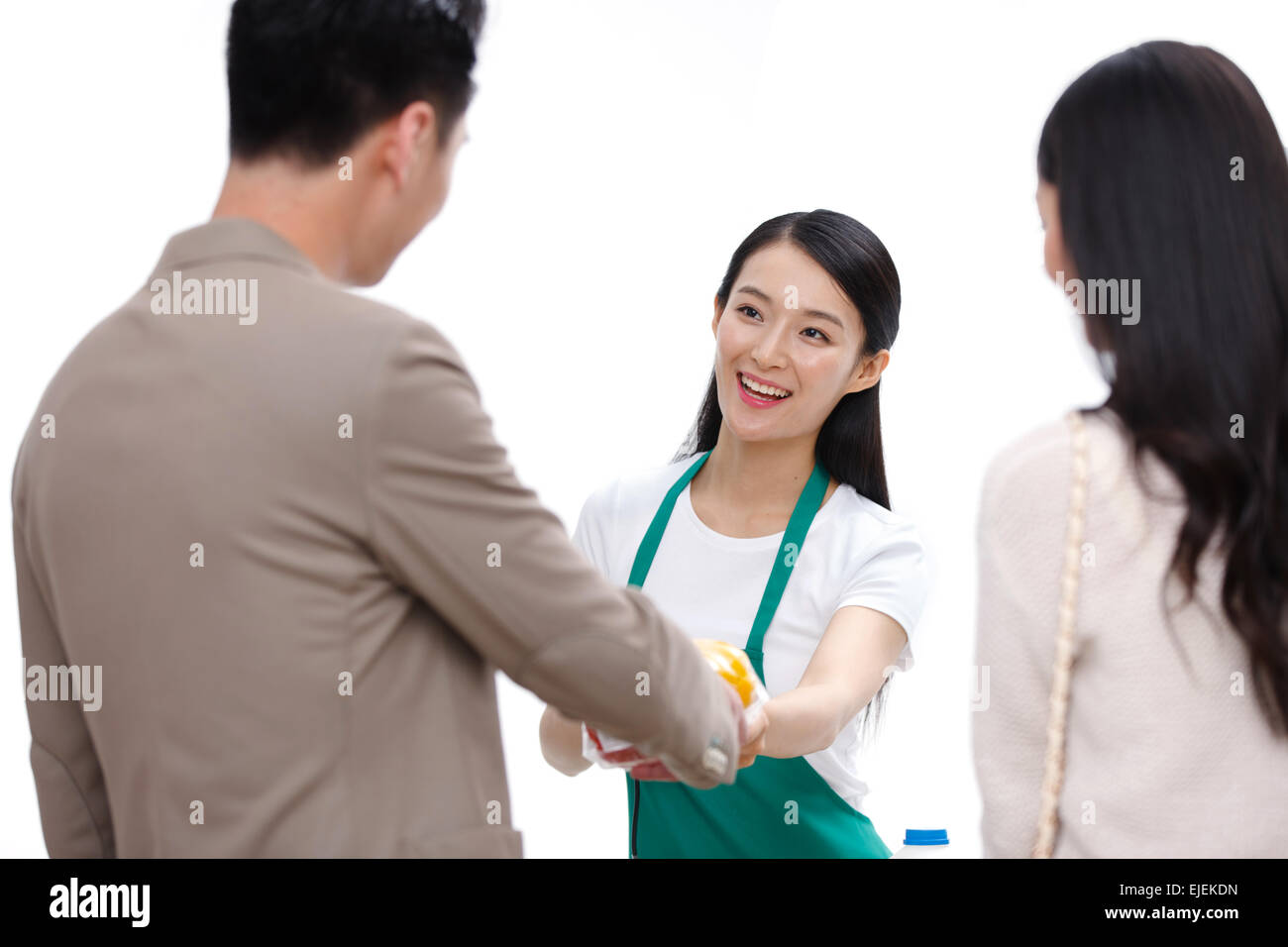 Young customers to pay the cashier Stock Photo - Alamy