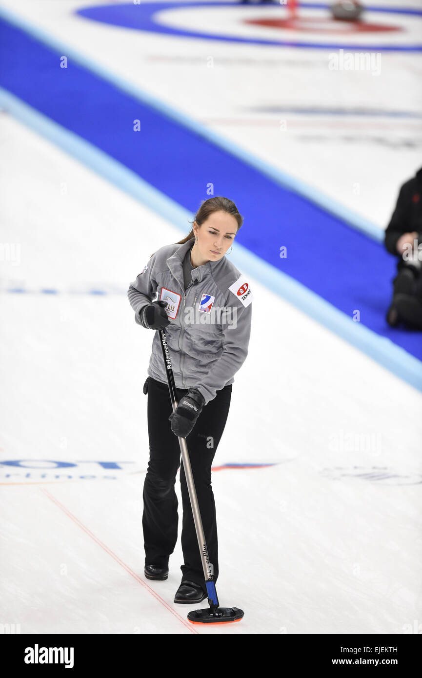 Sapporo, Hokkaido, Japan. 14th Mar, 2015. Anna Sidorova (RUS) Curling ...
