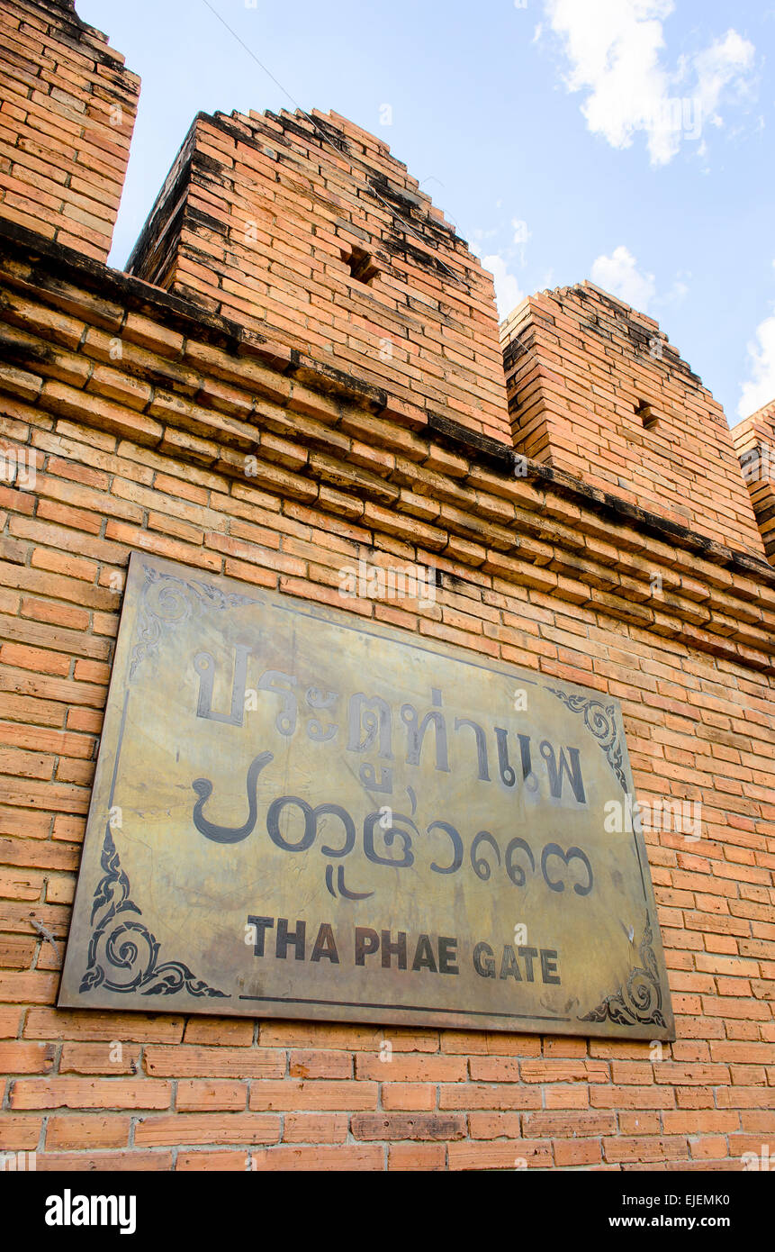 Tha Phae Gate of Ancient Fort at Chiang Mai,Thailand Stock Photo - Alamy