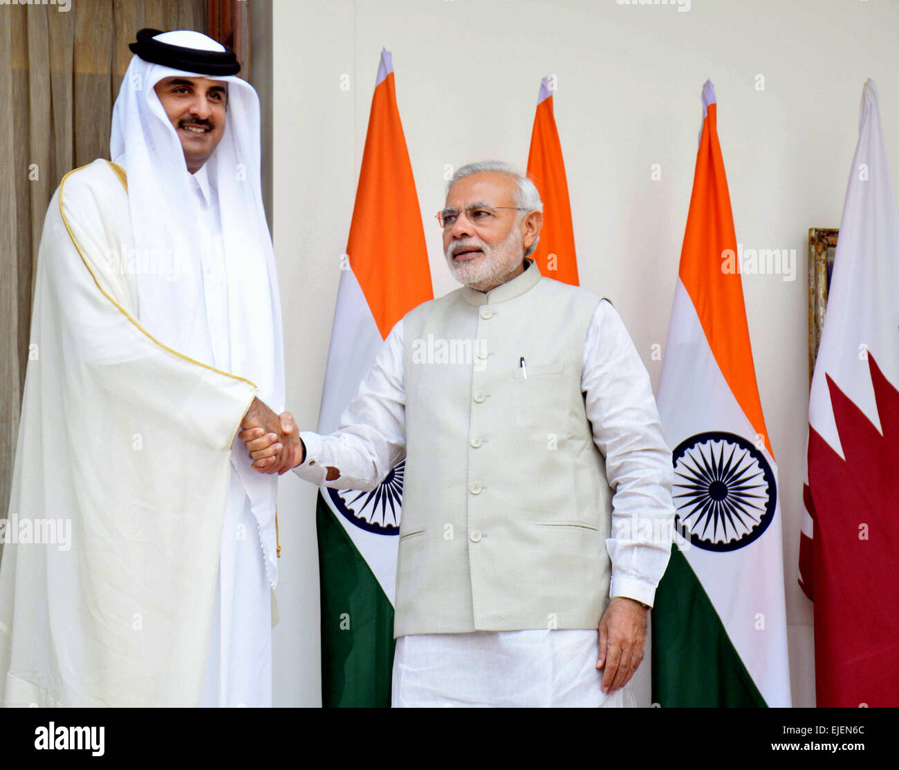 Qatar prime minister visit meeting hi-res stock photography and images ...