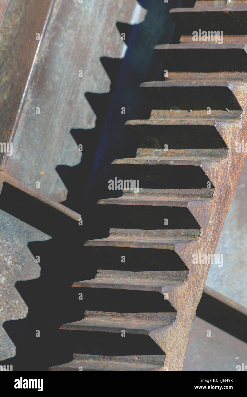 Rusty mechanism of an old factory Stock Photo - Alamy